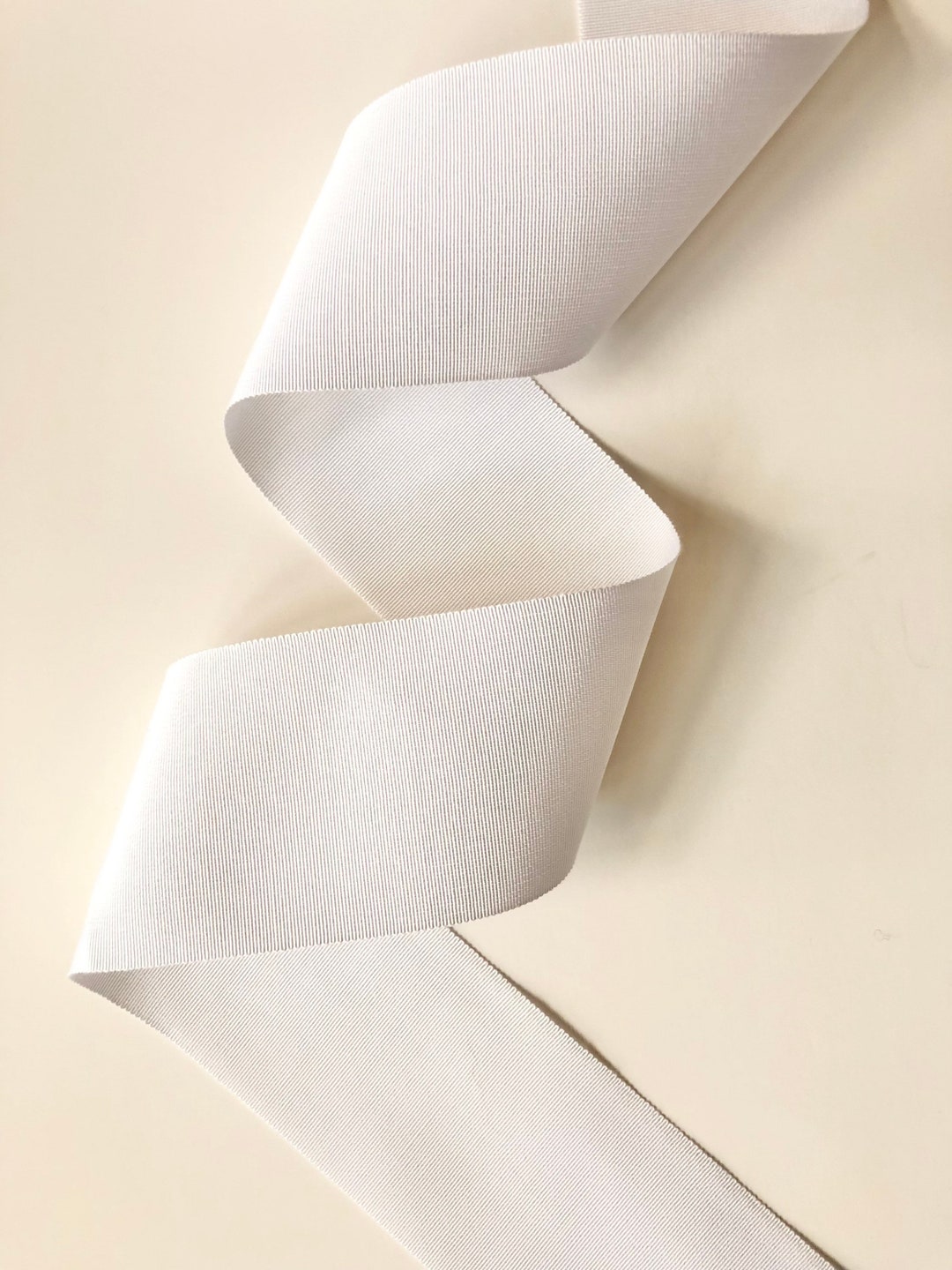 Premium White Ribbon, 3” Wide Petersham, by the Yard, Made in USA, for ...