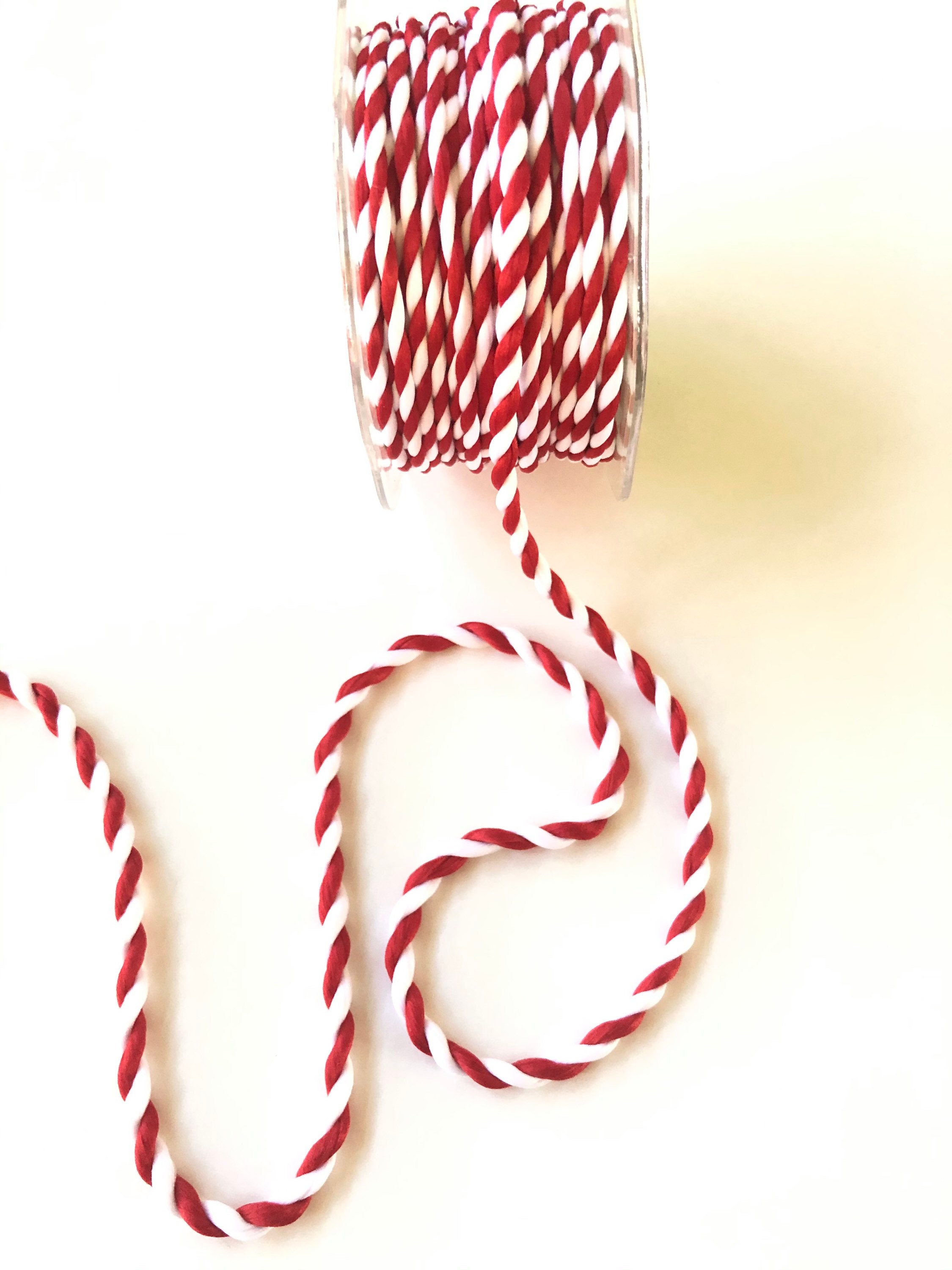 Twisted Rope Cord Ribbon 5 Yards x 1/4 Inch Wide Red White - Etsy Polska