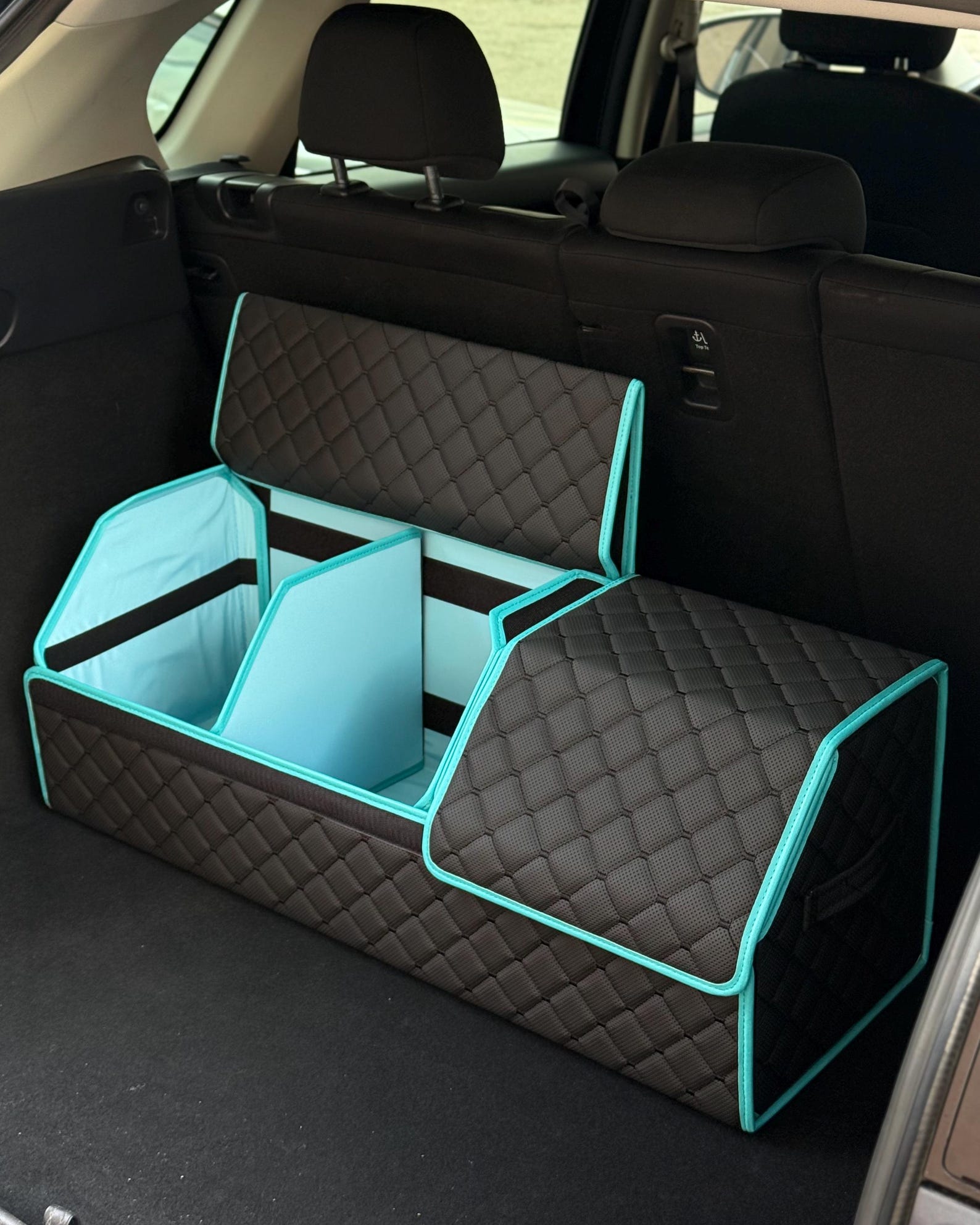 Customizable Eco-leather Car Trunk Organizer With Lids - Etsy