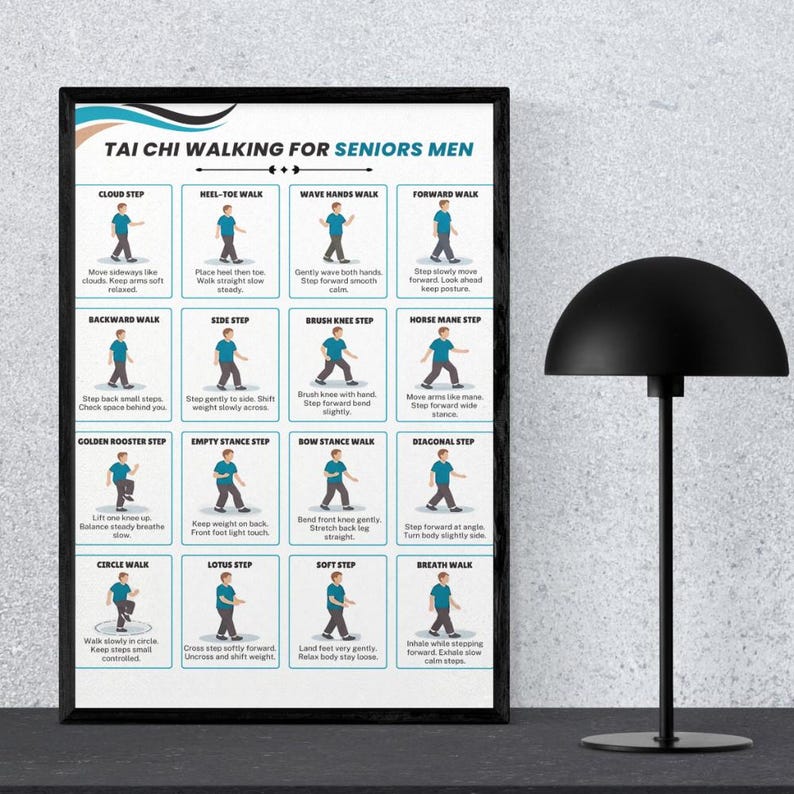 Tai Chi Walking for Seniors, Tai Chi Walking Chart for Men, Tai Chi ...