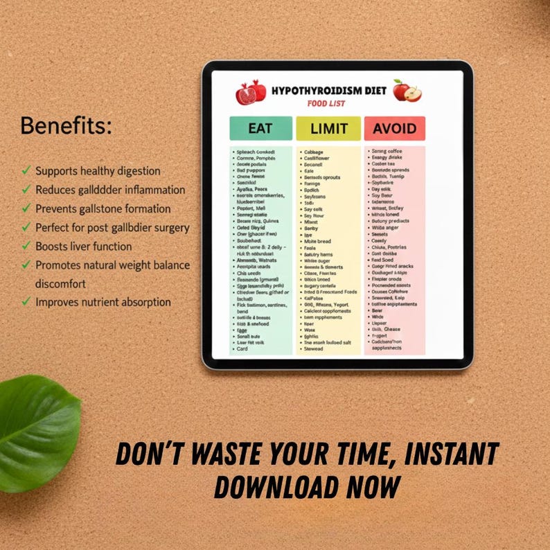 Hypothyroidism Food List Printable, Foods to Eat & Avoid With Low ...