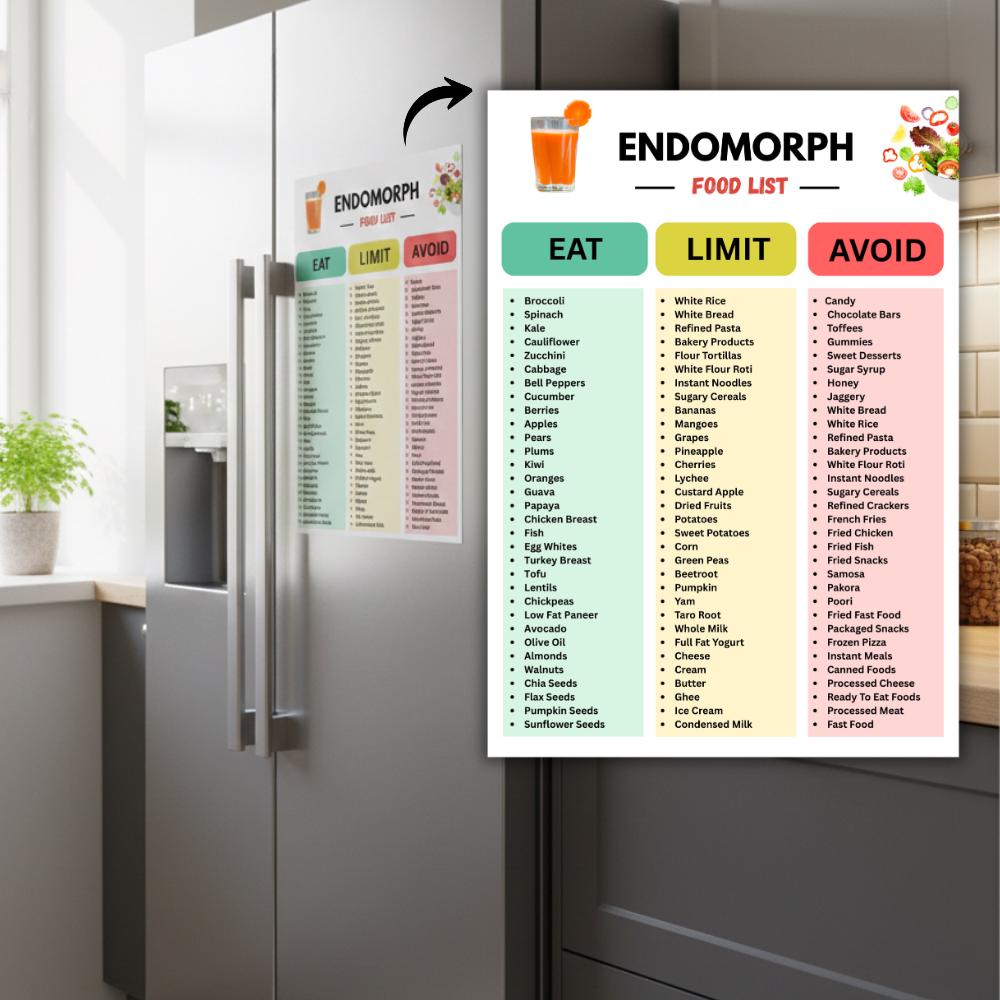 Endomorph Food List, Endomorph Diet Grocery List Printable, Protein ...