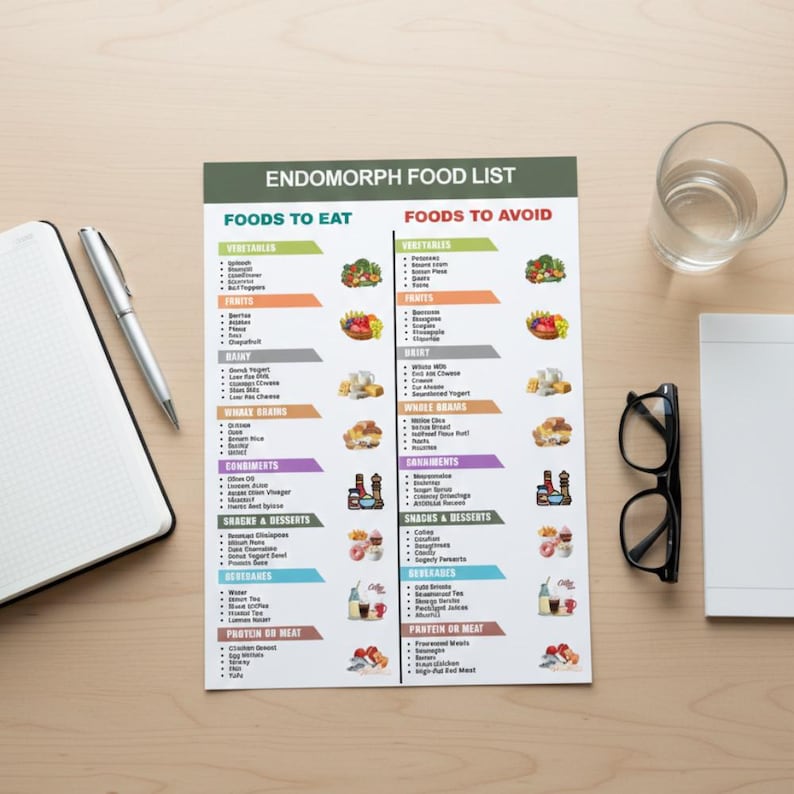Endomorph Food List, Endomorph Diet Grocery List Printable, Protein ...