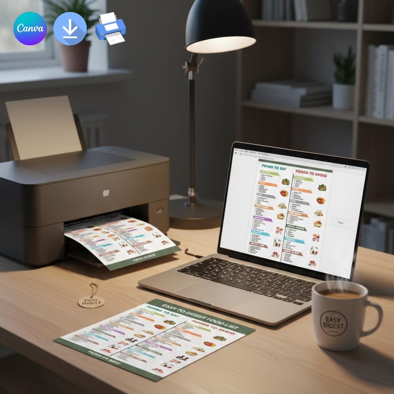 Digesting Food List Printable, Digesting Food Chart PDF, Meal Plan ...