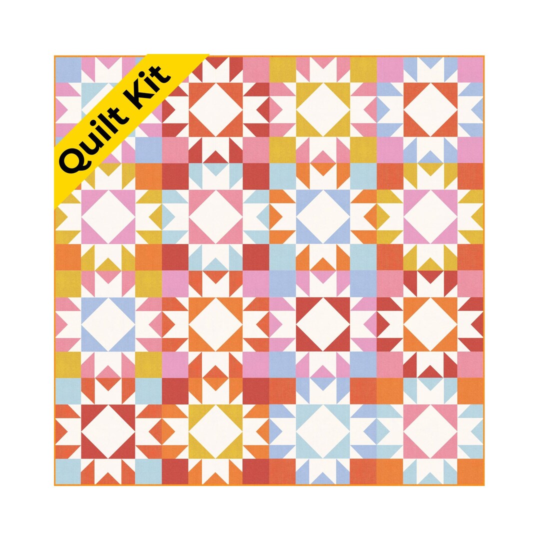 Agnes Quilt Kit W/pattern | Warp & Weft Hue | Modern Quilt Kit - Etsy