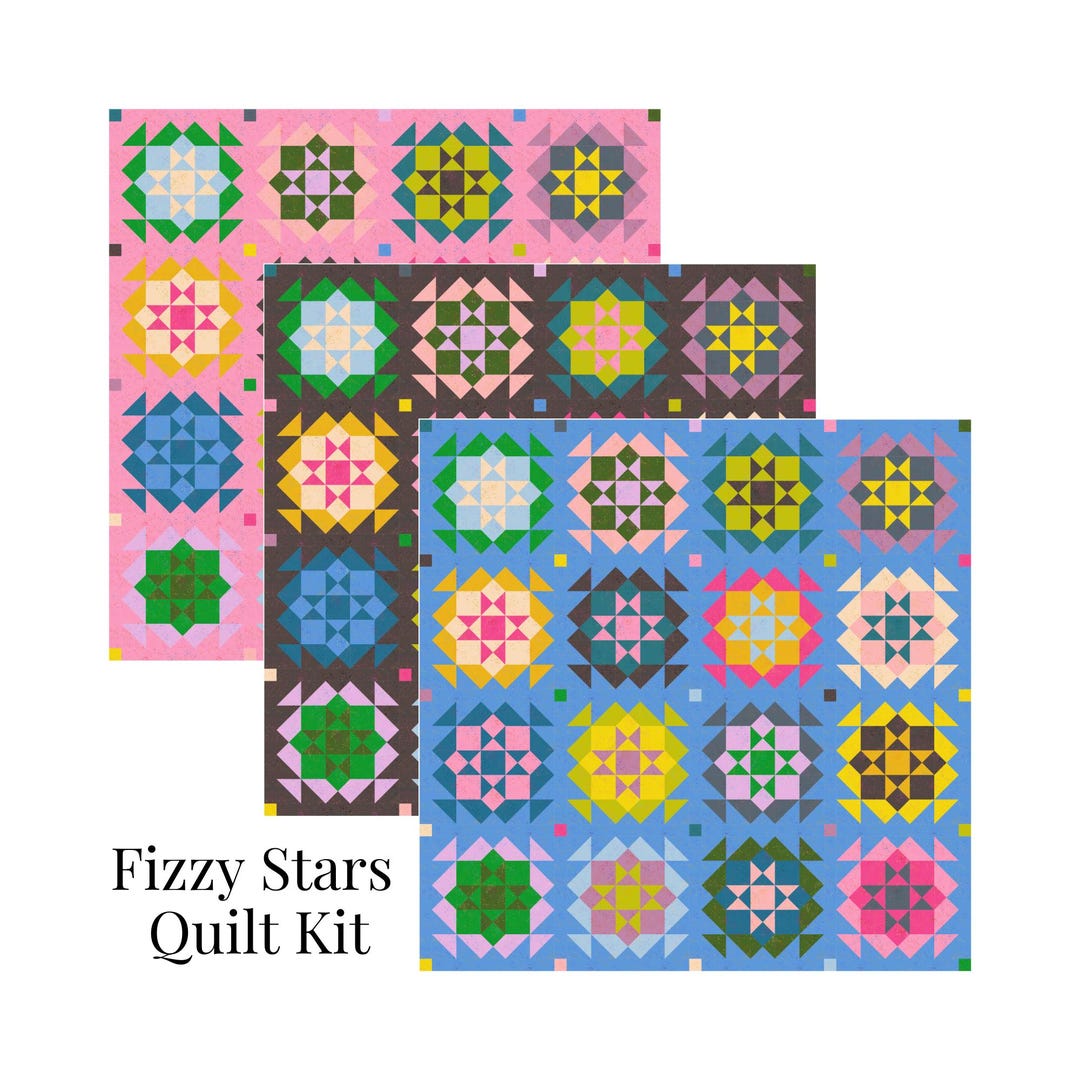 Fizzy Stars Quilt Kit | Ruby Star Society Speckled | Modern Fabric ...