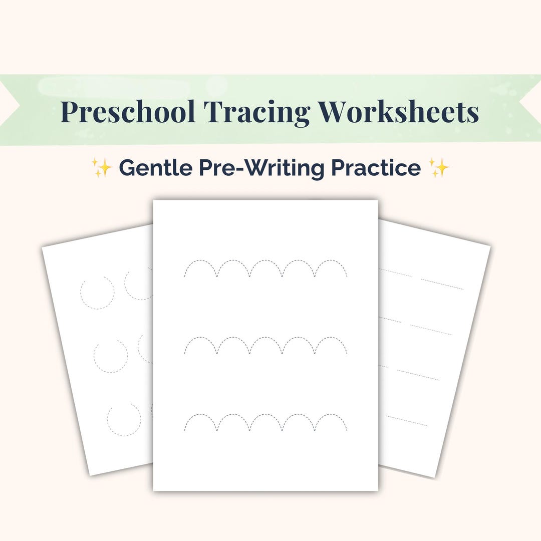 Preschool Tracing Worksheets | Pre-writing Lines, Curves, & Shapes ...