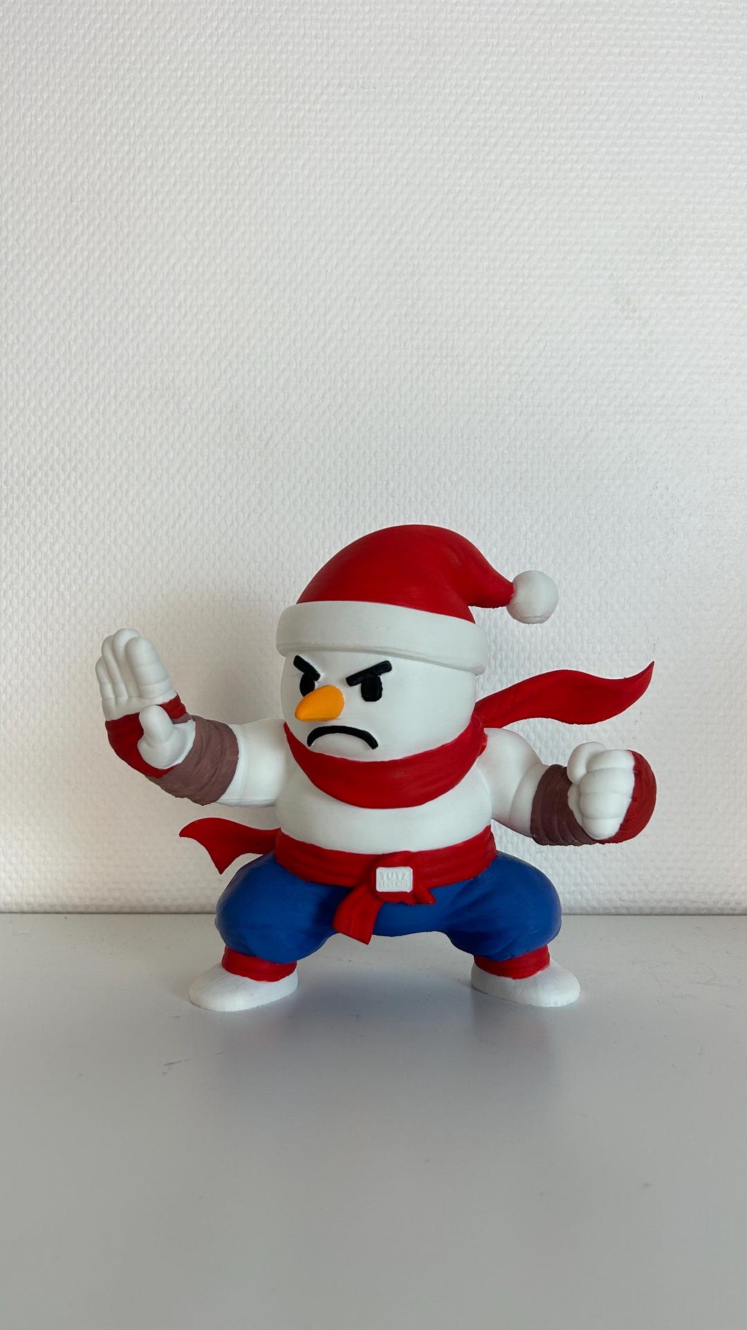 Snowman Martial Arts Fighter Figurine | Funny Christmas Gym Decor | 3D ...