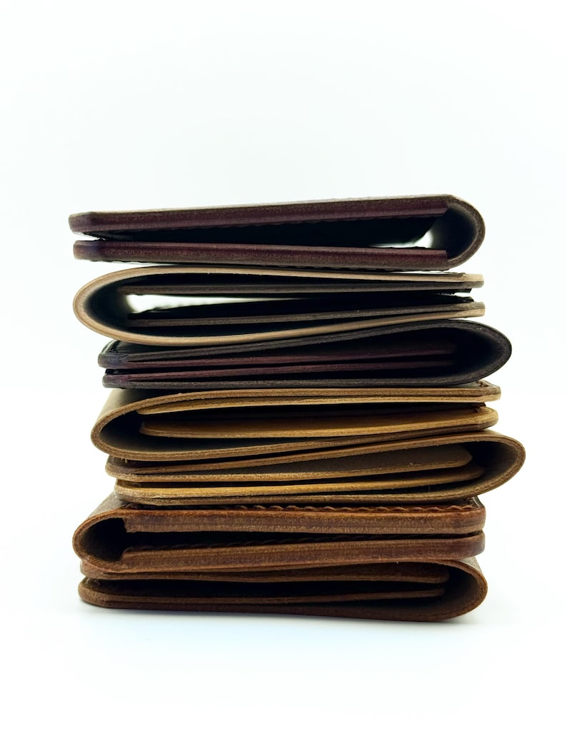 Handmade Leather Bifold Wallet – Full Grain Italian Veg-tan, Slim ...