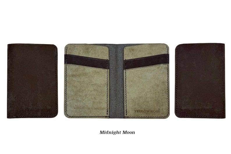 Handmade Leather Bifold Wallet – Full Grain Italian Veg-tan, Slim ...