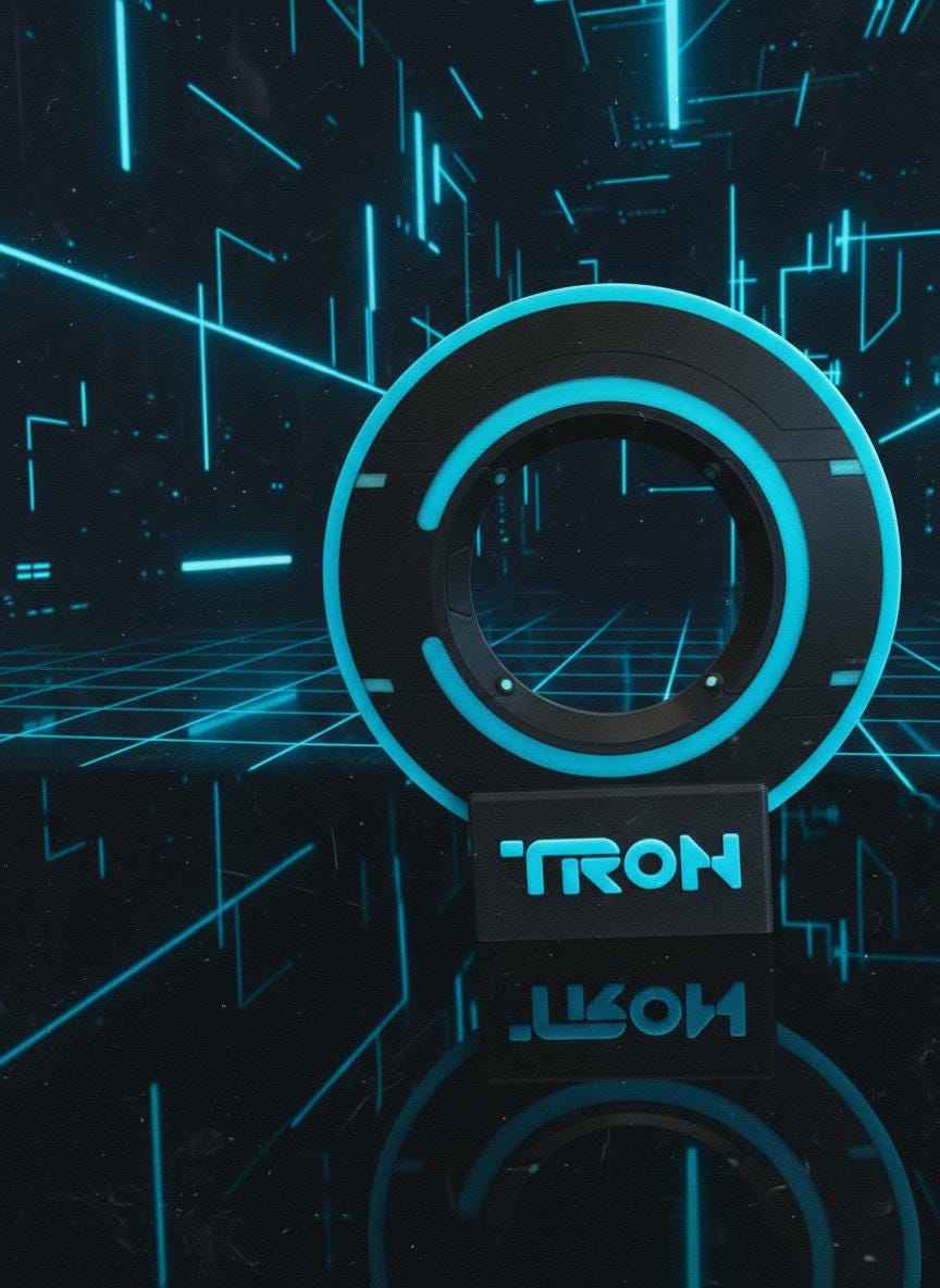 TRON Identity Disc Replica With Luminous and Regular PLA Plastic – Sci ...