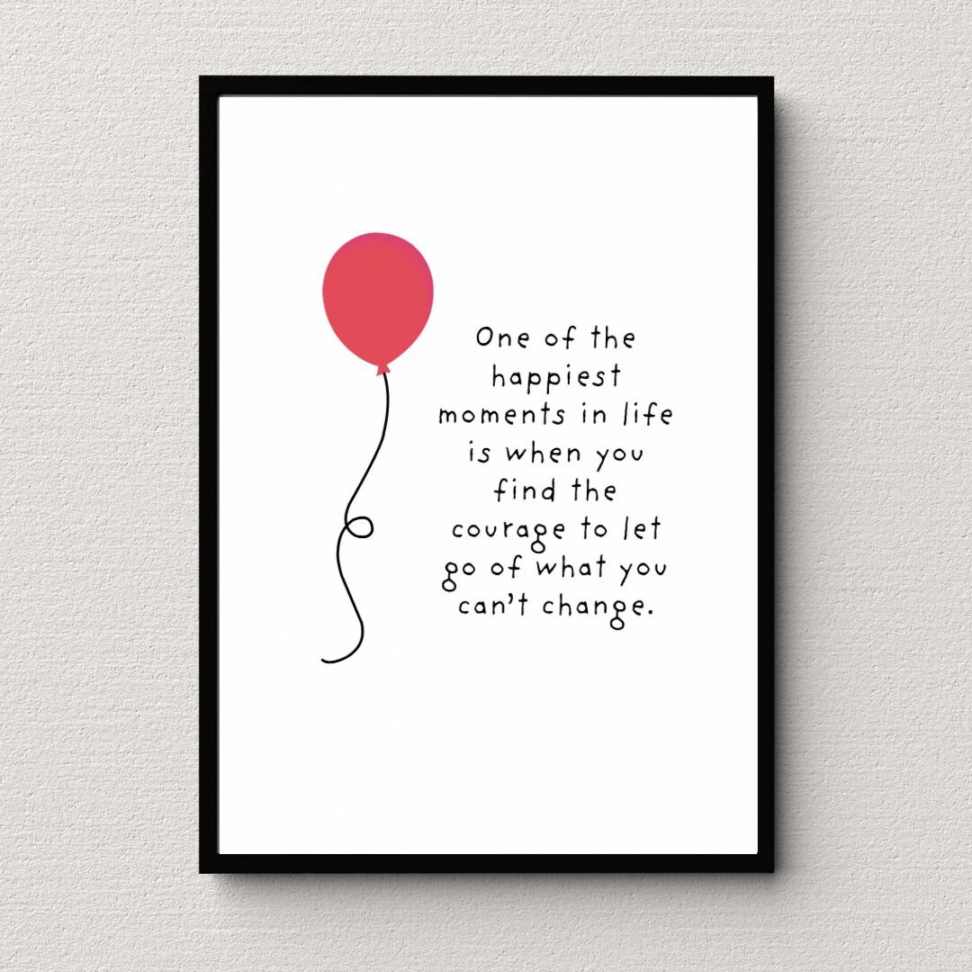 Whimsical Motivational Quote Printable Wall Art | Finding the Courage ...