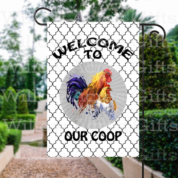 Welcome to Our Coop Flags - Etsy