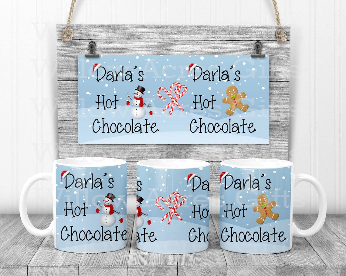 Christmas Mug Design Mug PNG Hot Cocoa Digital Design - Etsy