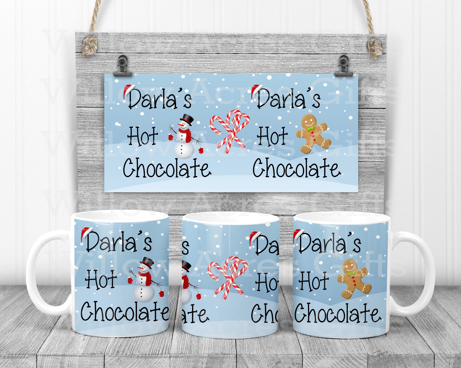 Christmas Mug Design Mug PNG Hot Cocoa Digital Design - Etsy