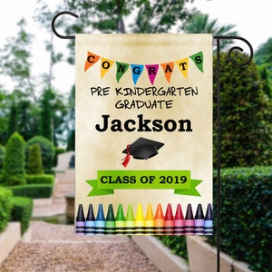 PRE Kindergarten Graduation Flag Design, Sublimation Design, Digital ...