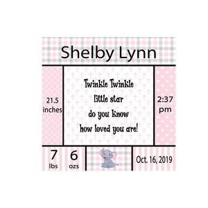 Digital Birth Stat Design, PNG Design, Baby Birth Stat File - Etsy
