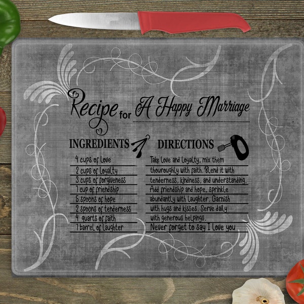 Recipe for a Happy Marriage Svg - Etsy