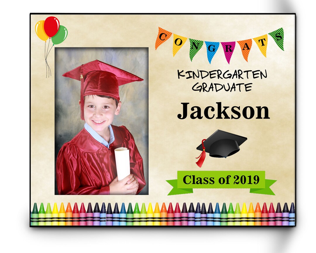 Digital Kindergarten Graduate Picture Frame Design, PNG Frame Design ...