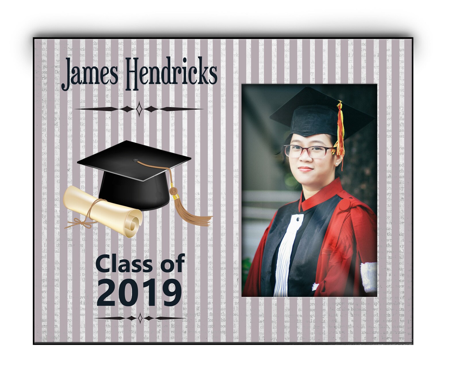 Digital Graduate Picture Frame Design PNG Frame Design | Etsy