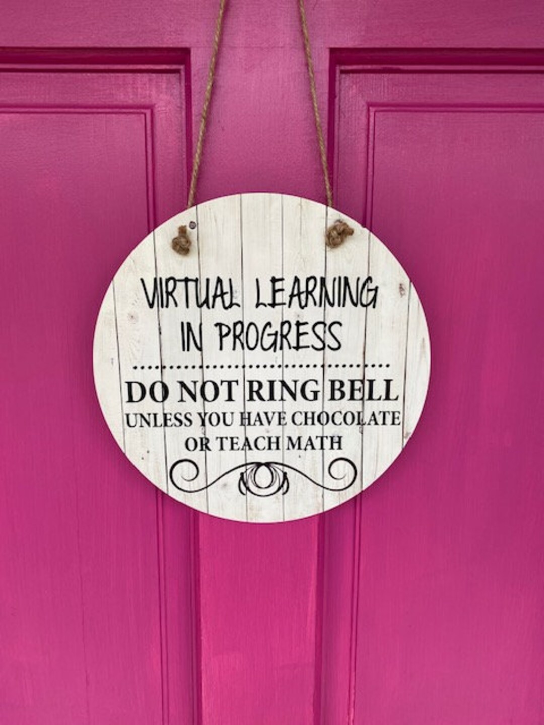 Sublimation DIGITAL DESIGN, Virtual Learning Design File, Door Sign ...