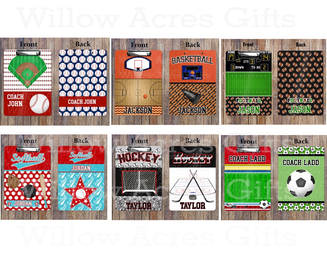 SPORTS Clipboard Digital Designs, Coach Clipboard Sublimation Design ...