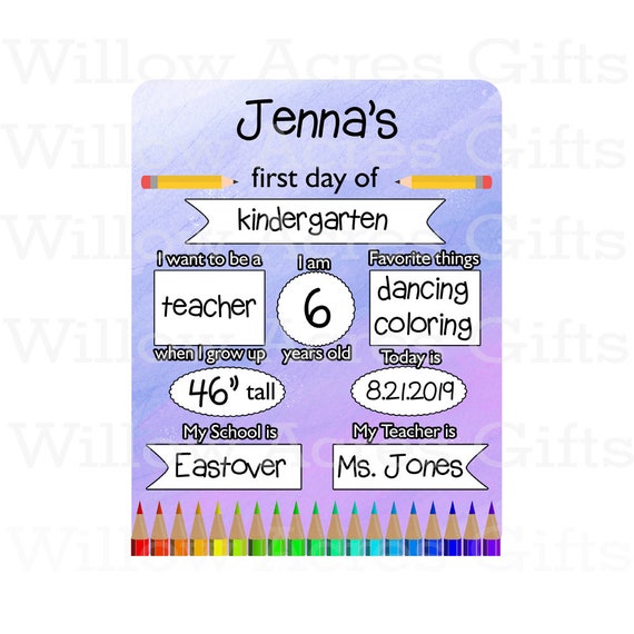 Digital Back to School Photo Board Design PNG Design - Etsy