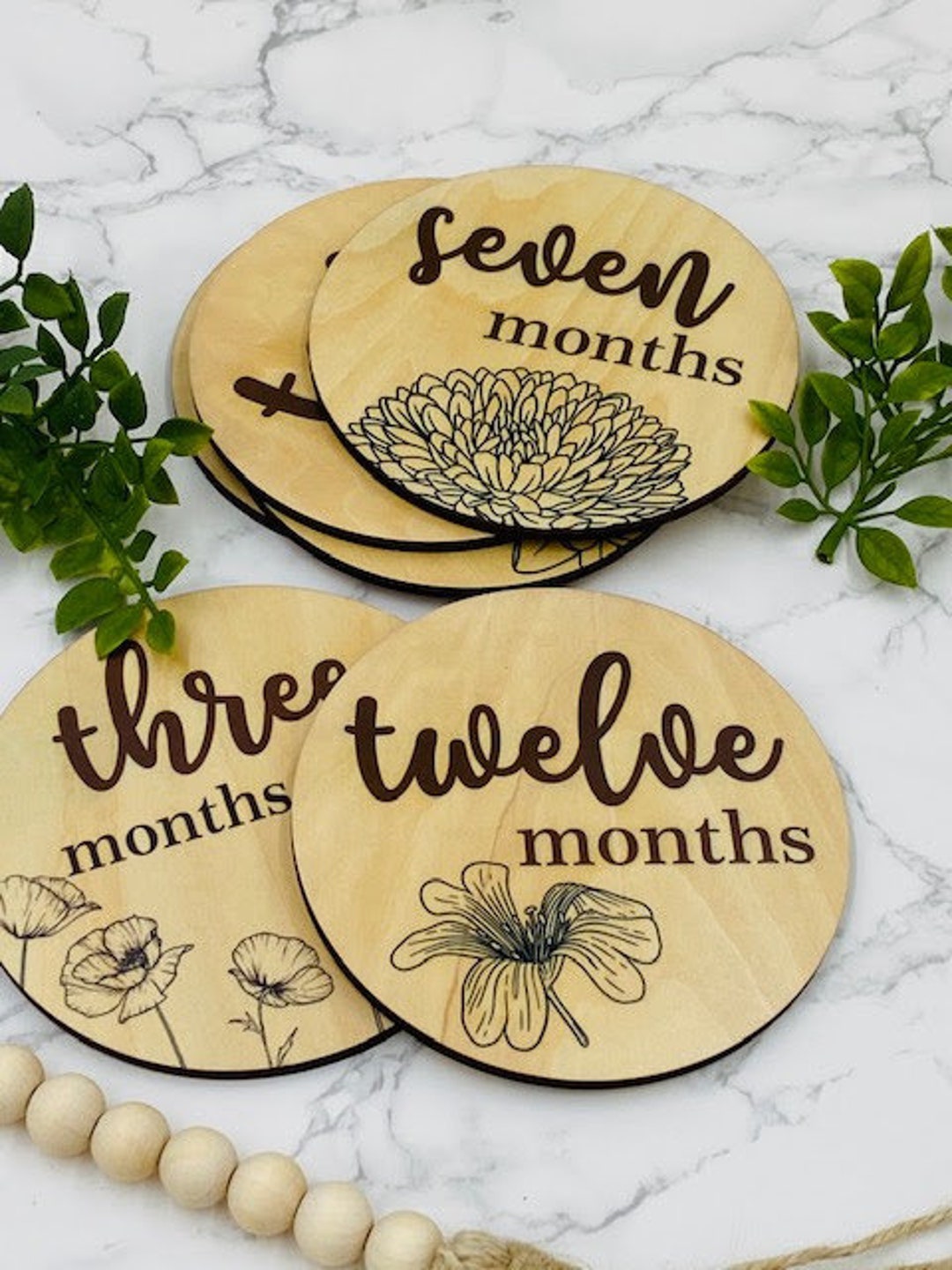 DIGITAL Milestone Marker DESIGN PNG, 1-12 Months Milestone Discs Design ...