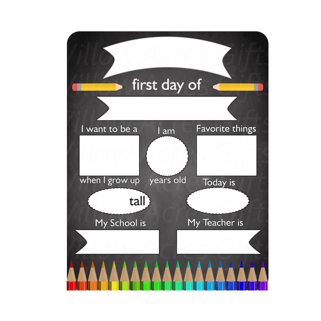 Digital Back to School Photo Board Design, PNG Design, Sublimation Sign ...