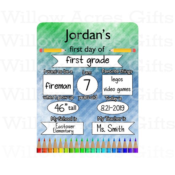 Digital Back to School Photo Board Design PNG Design - Etsy
