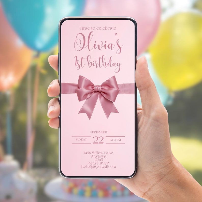 Pink Ribbon Birthday (first Birthday, Sweet Sixteen, Any Birthday) Cell ...