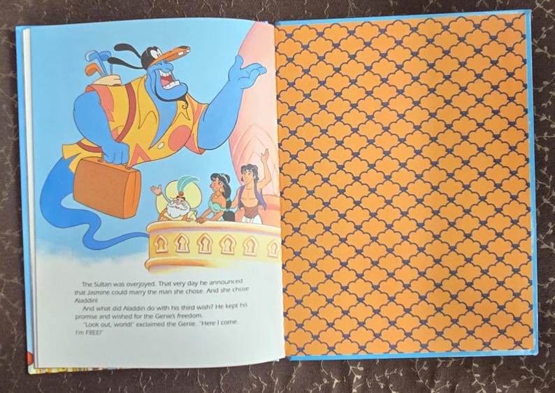 Vintage Disney's Aladdin A Big Golden Book - Etsy