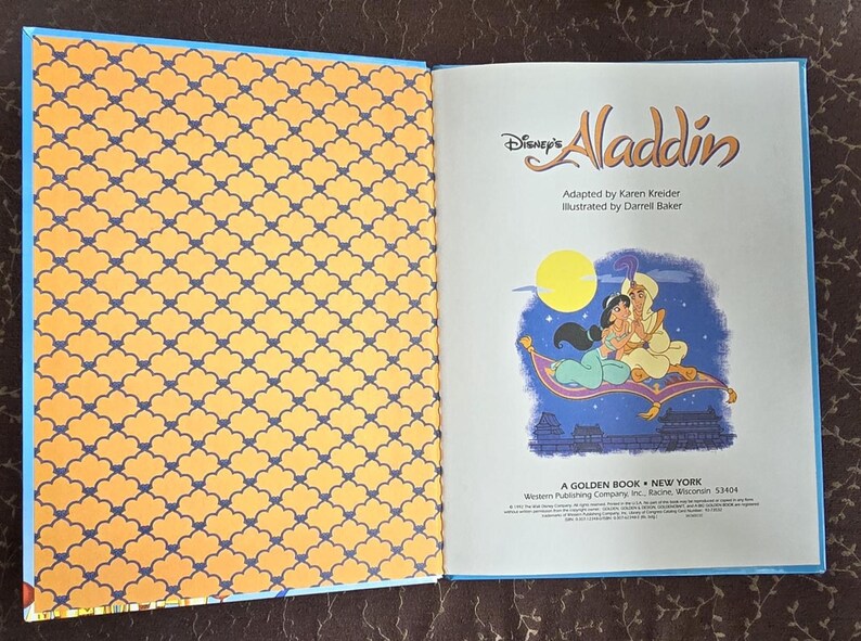 Vintage Disney's Aladdin A Big Golden Book - Etsy