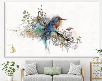 Large Bird Painting | Etsy