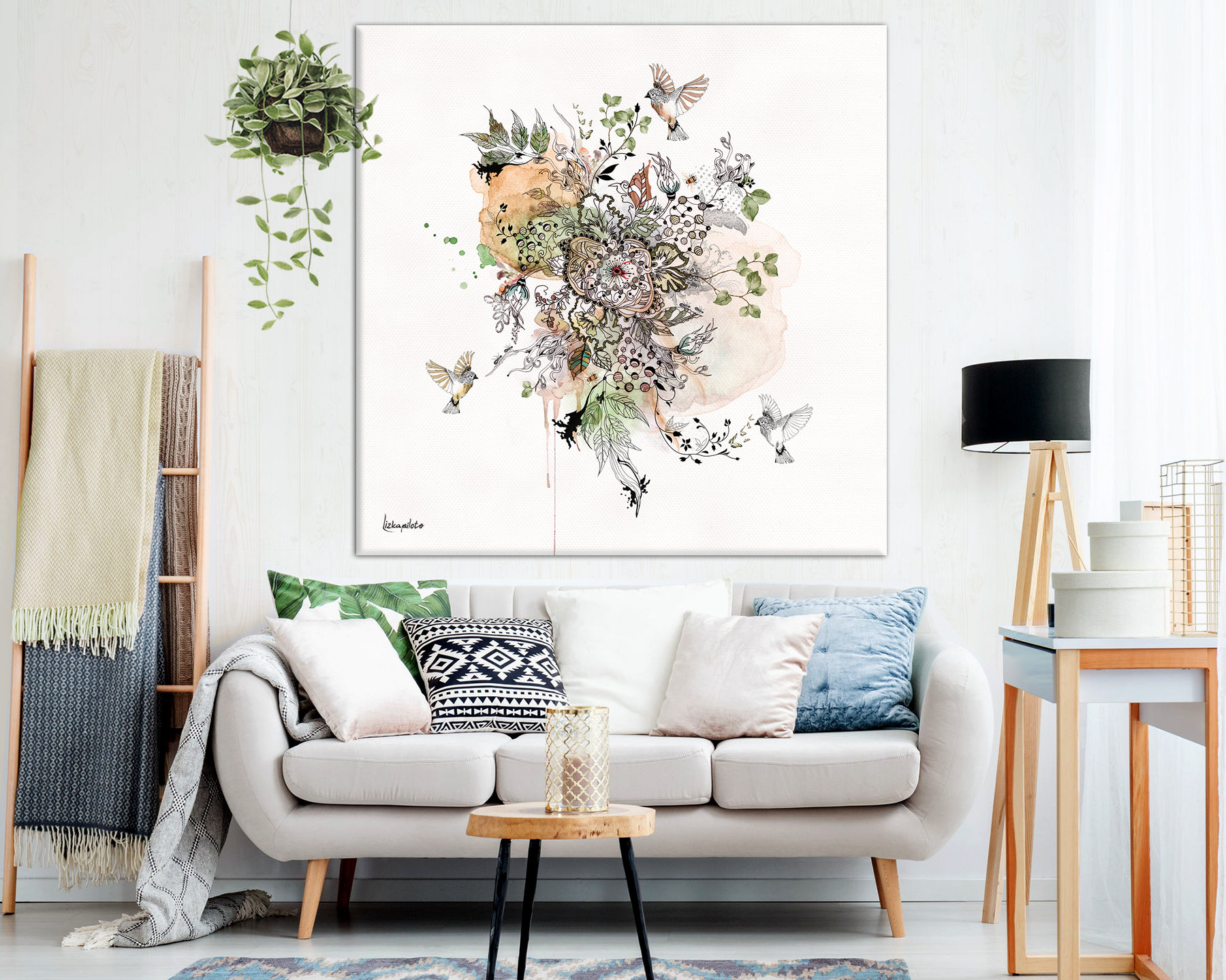 Large Wall Art Abstract Watercolor Painting Large Abstract | Etsy