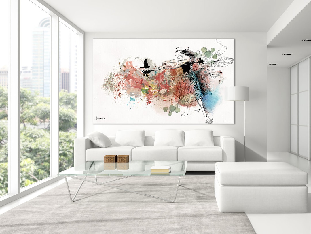 Extra Large Wall Art, Dancing Modern Painting, Large Abstract Art ...