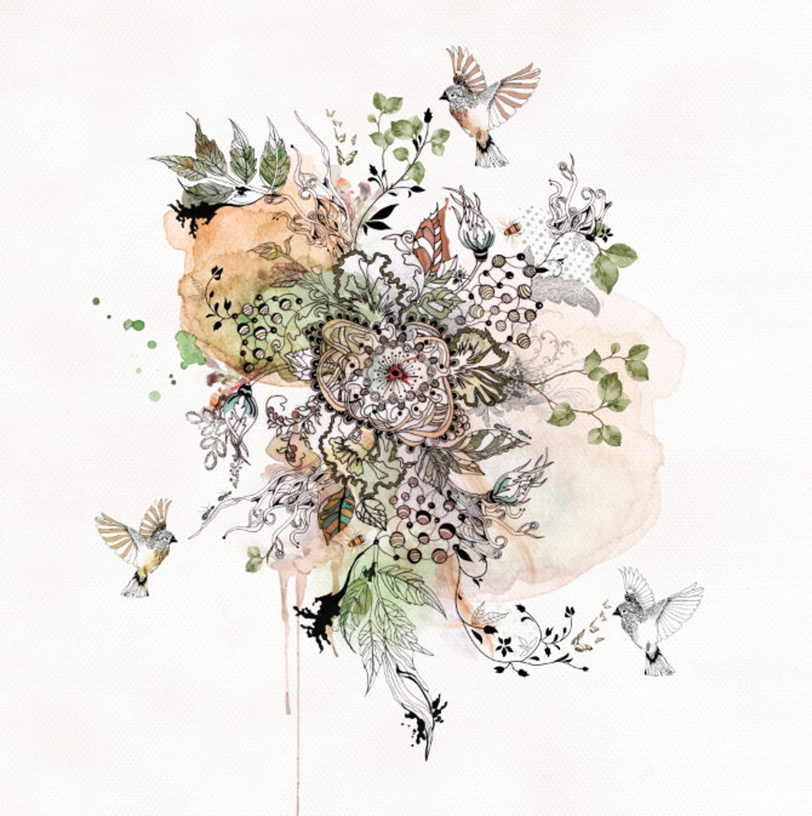 Large Wall Art, Abstract Watercolor Painting, Large Abstract Print ...