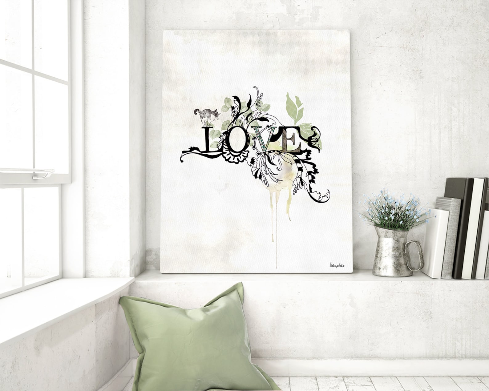 Love Wall Decor Love Word Art Typography Wall Art Love | Etsy