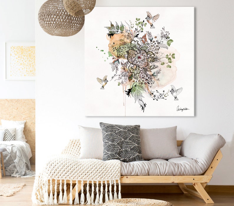 Large Wall Art, Abstract Watercolor Painting, Large Abstract Print ...