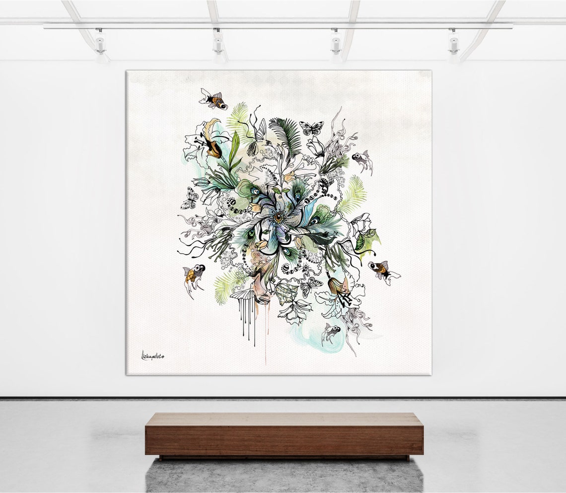 Large Painting Print Boho Wall Art Decor Large Modern Wall | Etsy