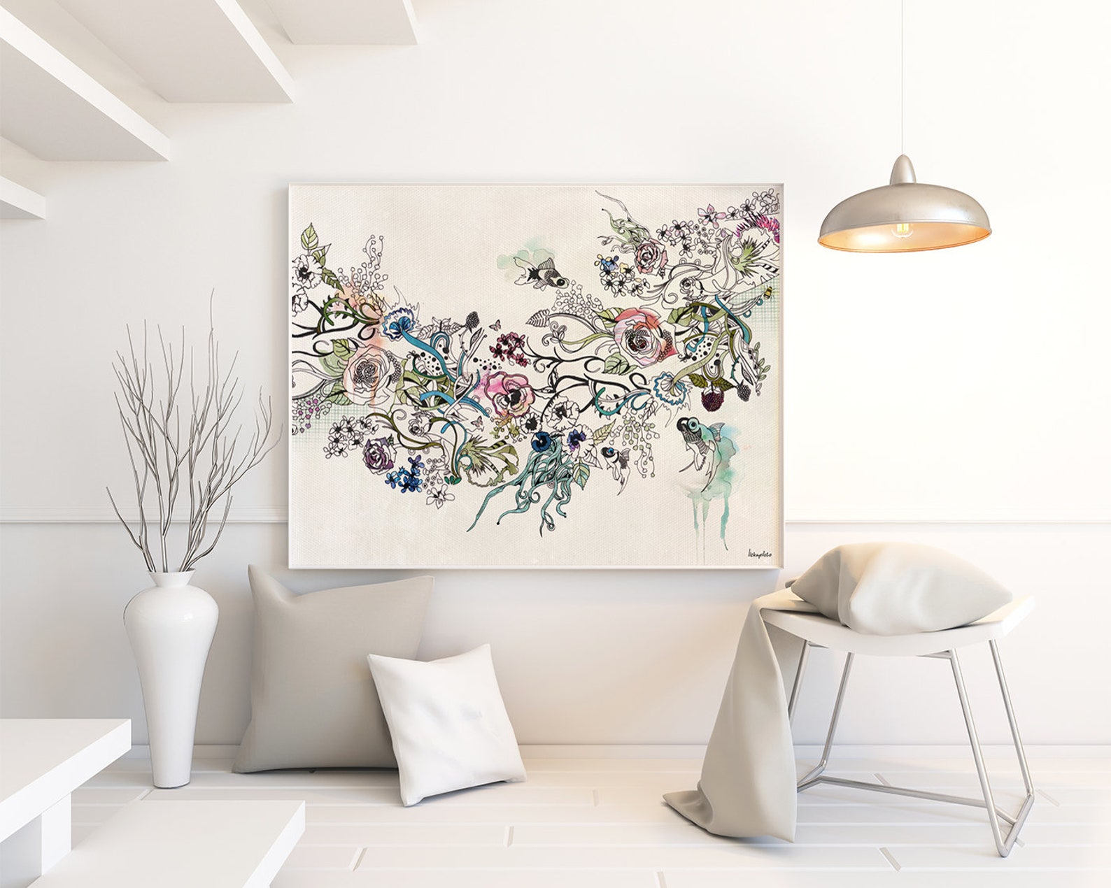 Giclee Flower Print Flowers Watercolor Print Giclee Art - Etsy