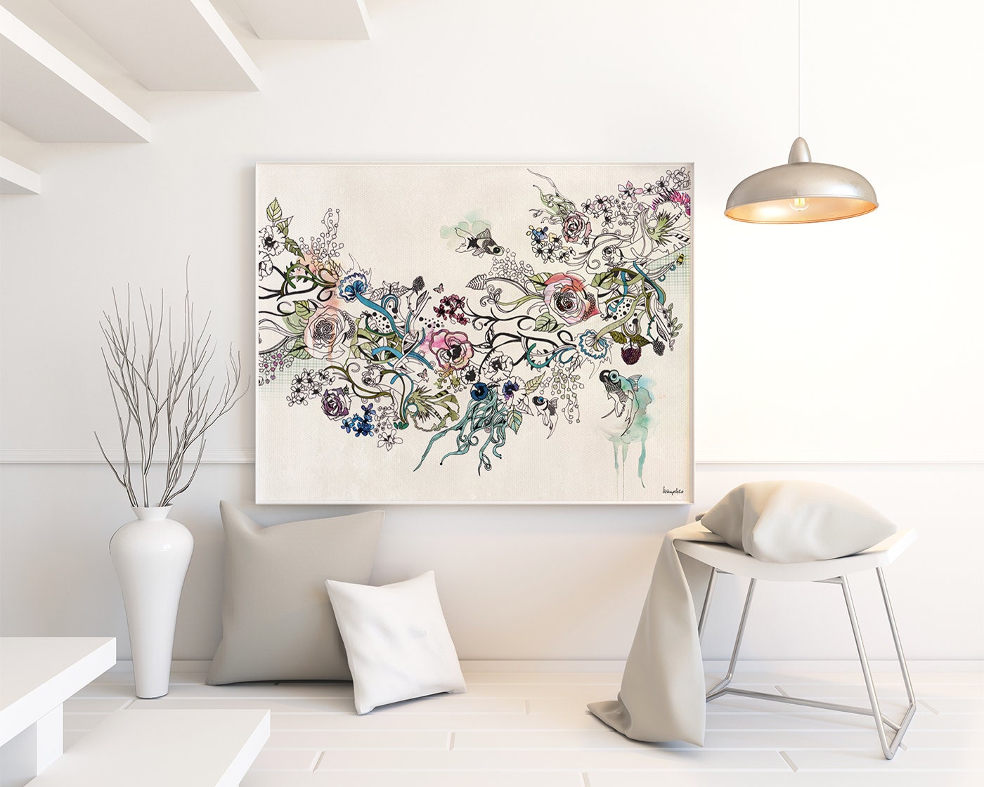 Giclee Flower Print, Flowers Watercolor Print, Giclee Art Print ...