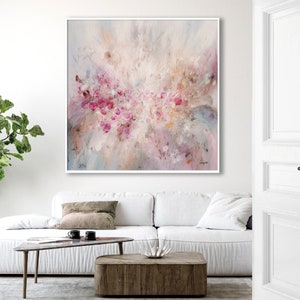 Abstract Painting Print, Pink Wall Art Large, Botanical Abstract Wall ...