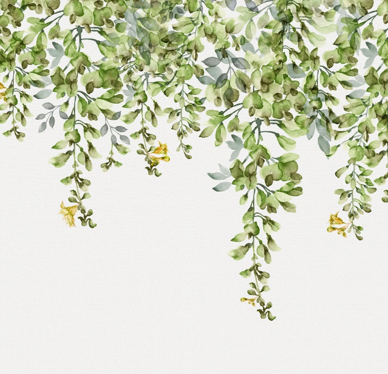 Large Botanical Wall Art, Green Watercolor Painting, Framed Wall Art ...