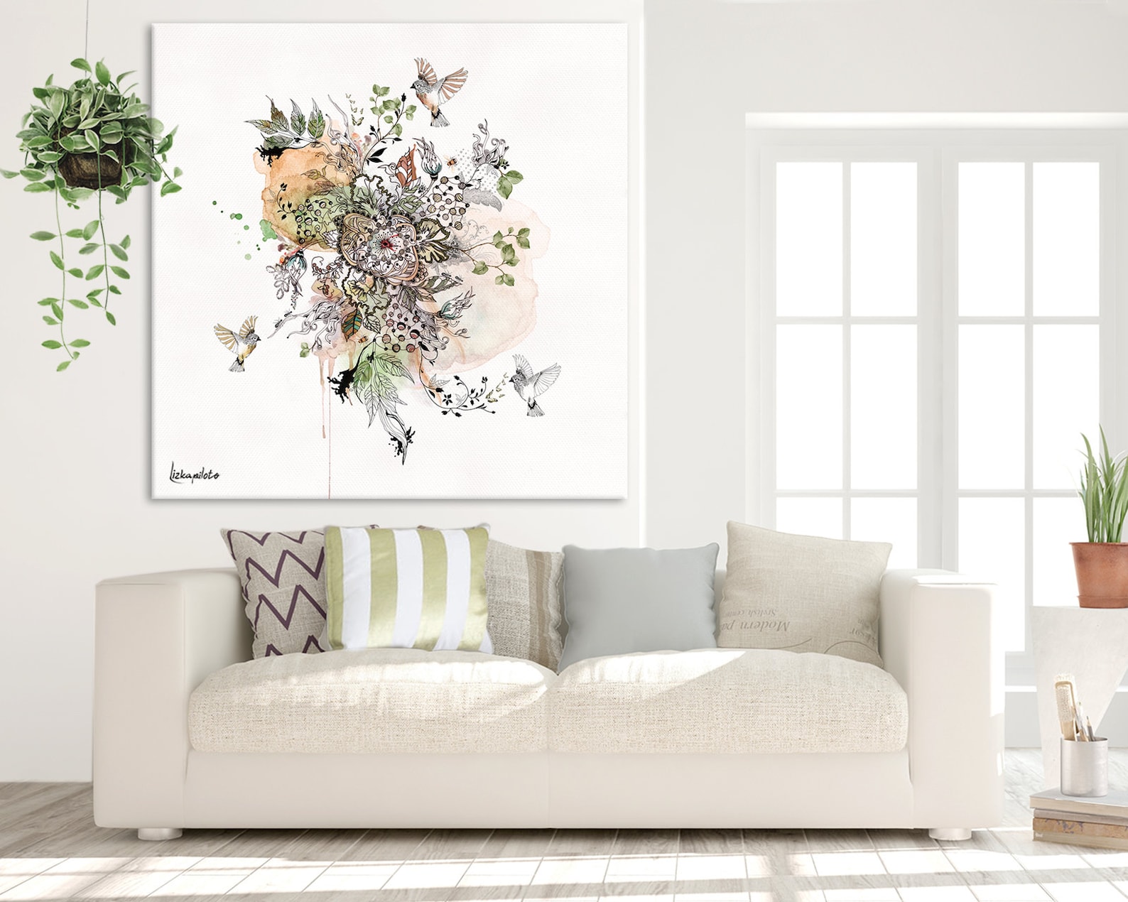 Large Wall Art, Abstract Watercolor Painting, Large Abstract Print ...