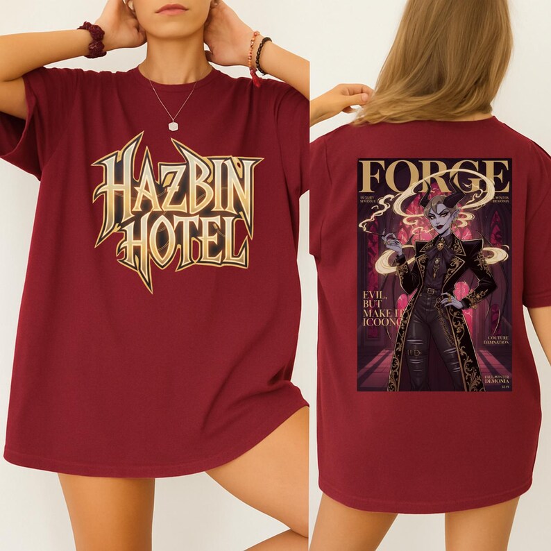 Hazbin Hotel Lucifer Graphic T-shirt, Anime Style Retro Tee - Etsy
