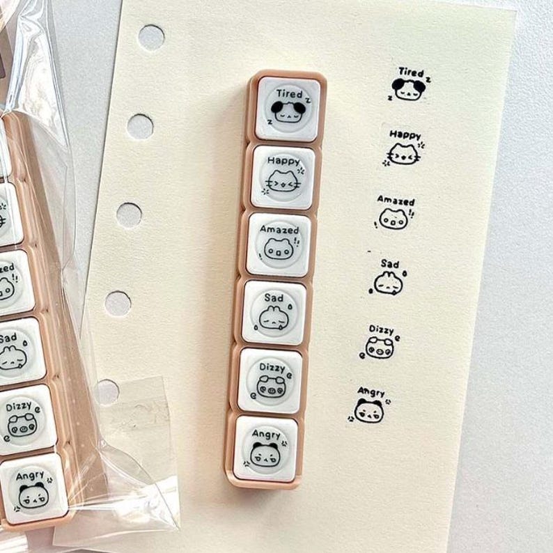 6 in 1 Stamps Mood Routine Weather Drink | Icon Planner Bullet Journal ...