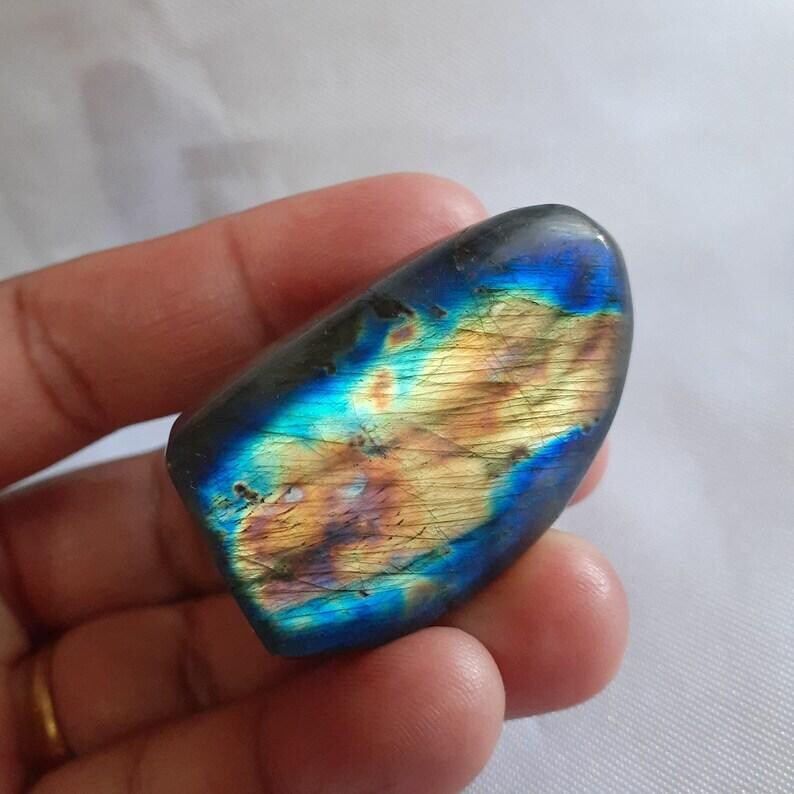 Spectrolite 44g - Green, Yellow and Blue - Mini Freeform - Etsy