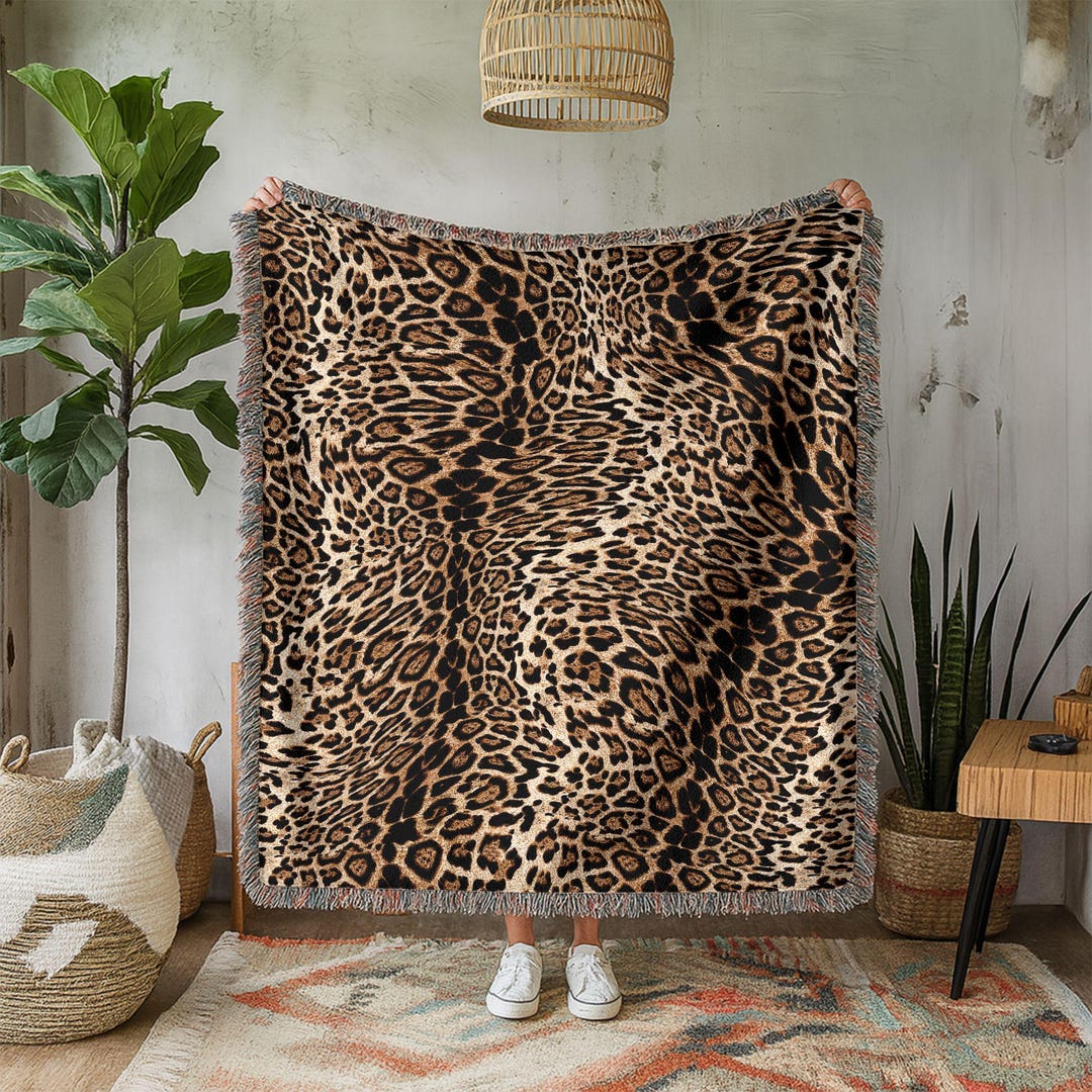 Woven Blanket, Cheetah Animal Print Wall Tapestry, Home Decor, Throw ...