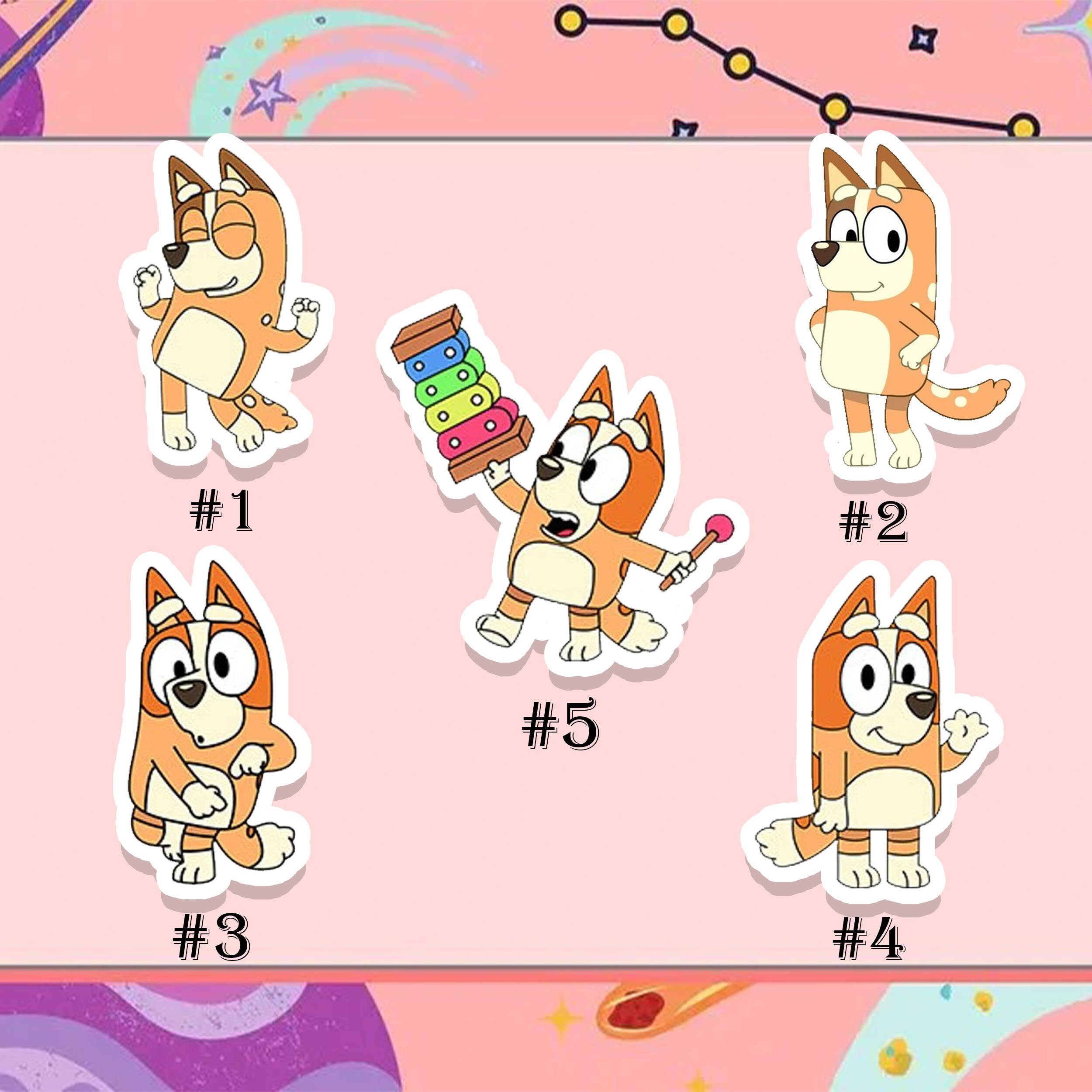 Bluey Sticker Bluey and Bingo Sticker Whimsical Bluey - Etsy